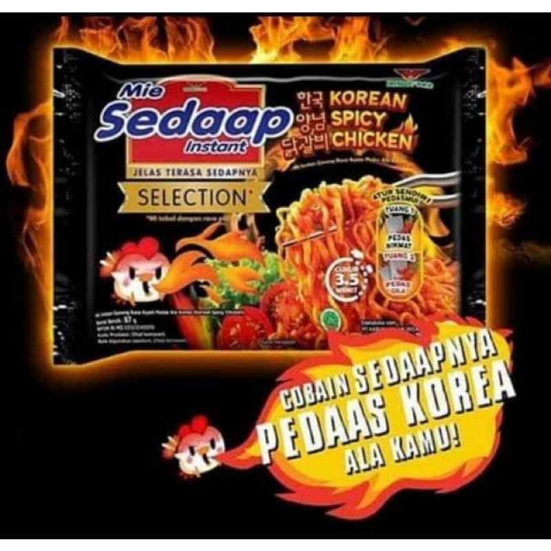 Jual MIE SEDAAP KOREAN SPICY CHICKEN 87gram ISI 3PCS | Shopee Indonesia