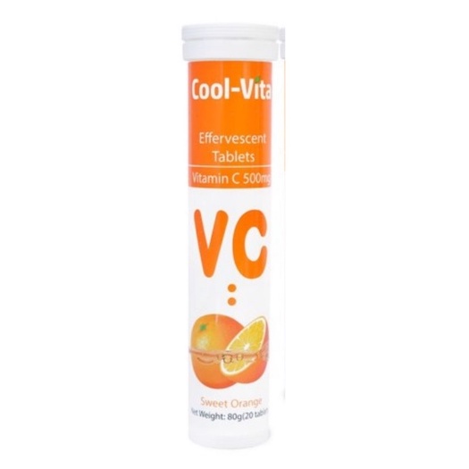 Jual Cool Vita Vc Effervescent Tablets Vitamin C 500Mg Isi 20 Tablets ...