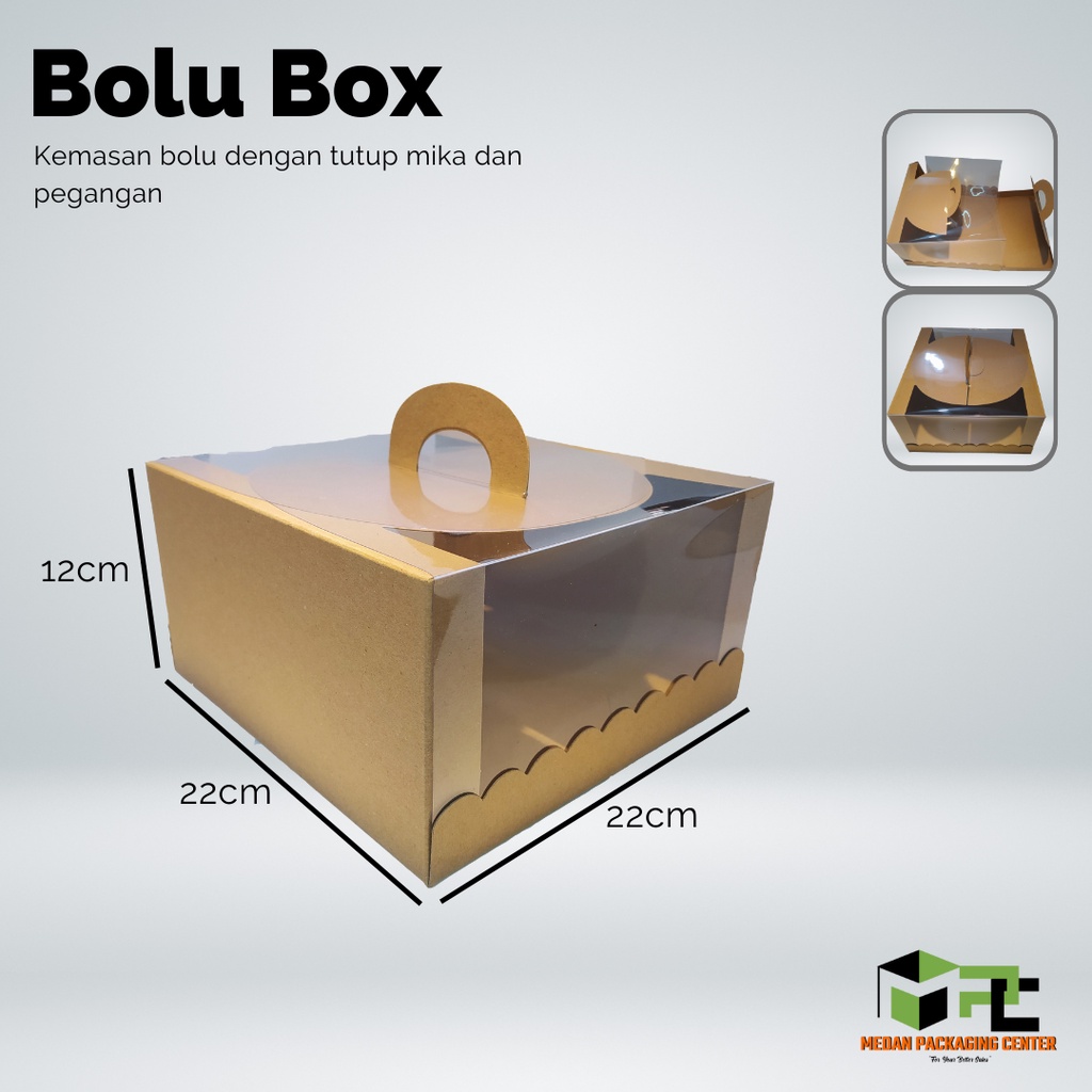Jual Bolu box tutup mika / box kue / box bolu | Shopee Indonesia