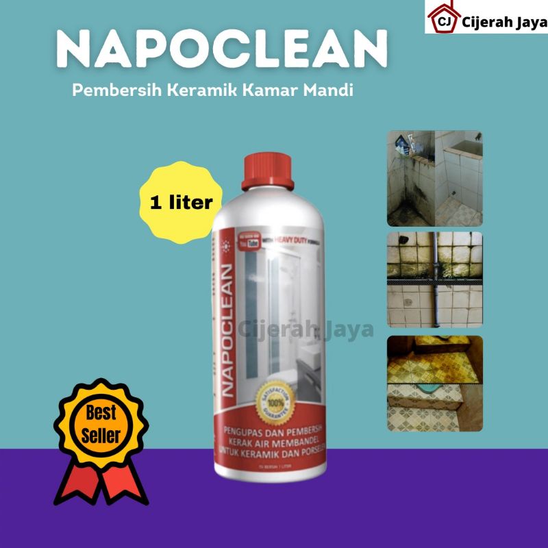 Jual NAPOCLEAN PEMBERSIH KERAMIK KAMAR MANDI 1 LITER | Shopee Indonesia