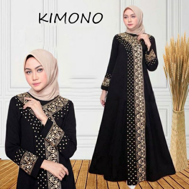 Jual Abaya Bordir Gamis Arab Hitam Abaya Hitam Turkey Bordir | Shopee ...