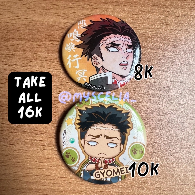 Jual Can Badge Gyomei Himejima - Official Anime Merch Kimetsu No Yaiba ...