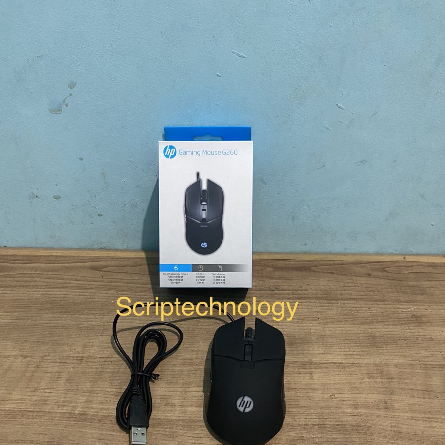 Jual Mouse Gaming HP G260 Wired With LED Backlight RGB | Shopee Indonesia
