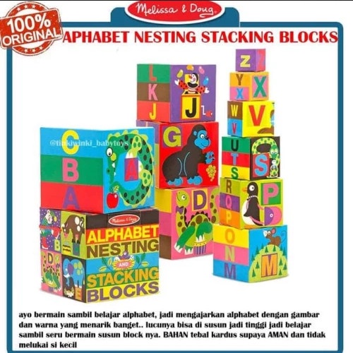 Jual timepubs MELISSA DOUGH ALPHABET NESTING STACKING | Shopee Indonesia