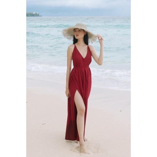 Jual Red halter backless | Shopee Indonesia