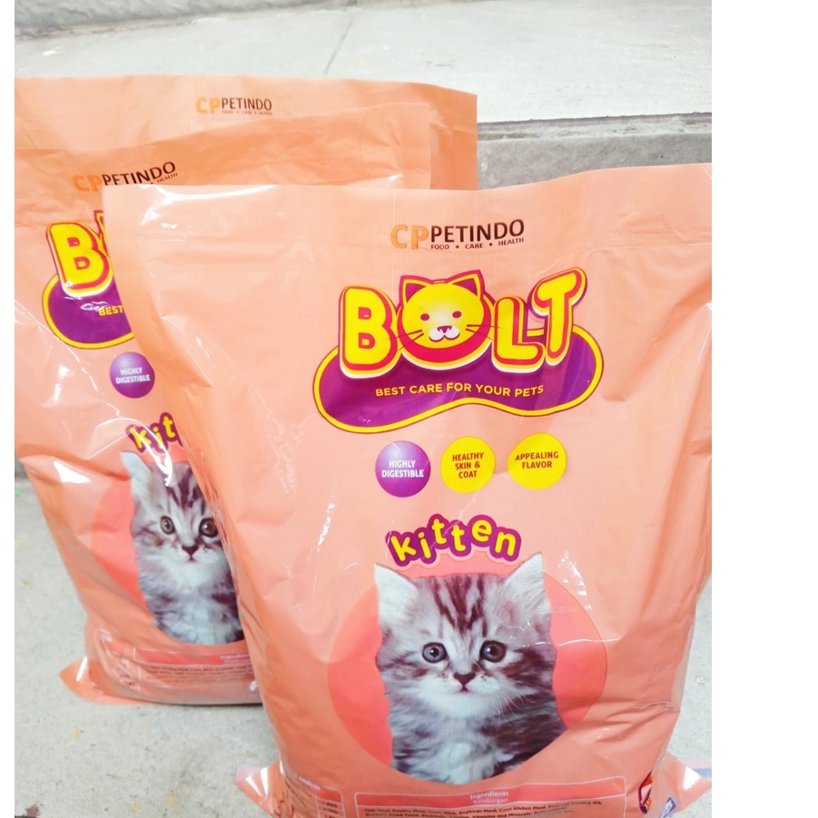 Jual Bolt Kitten Makanan Kucing Rasa Salmon Kemasan 800 Gram | Shopee ...