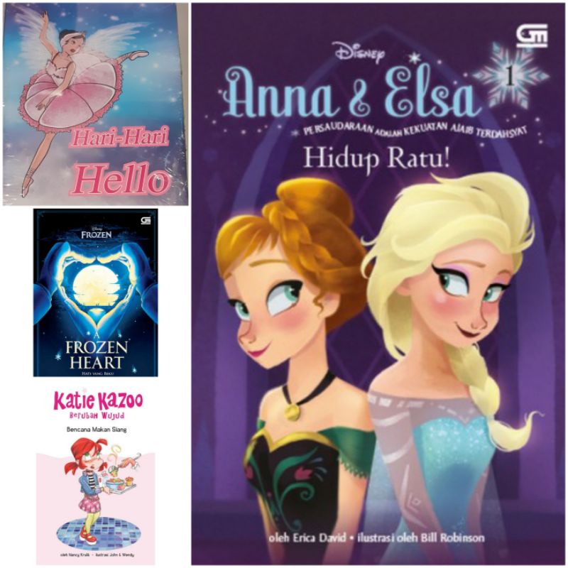 Jual ORI Novel Anak Frozen Anna & Elsa Hari-hari Hello Katie Kazoo ...