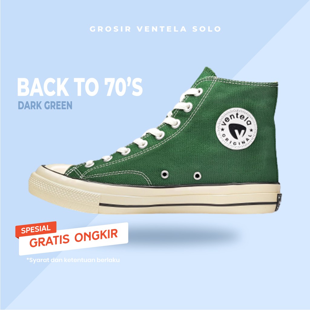 Jual SEPATU VENTELA 70s / BTS GREEN HIGH 100% ORIGINAL | Shopee Indonesia