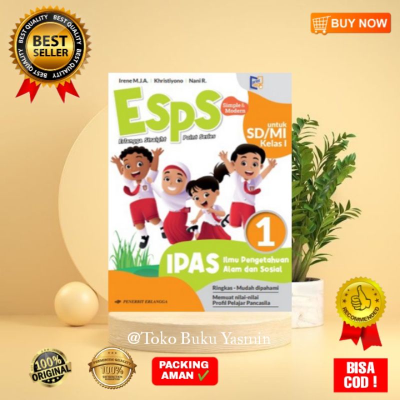 Jual Buku ESPS IPAS SD/MI kelas 1 kurikulum Merdeka Erlangga | Shopee Indonesia