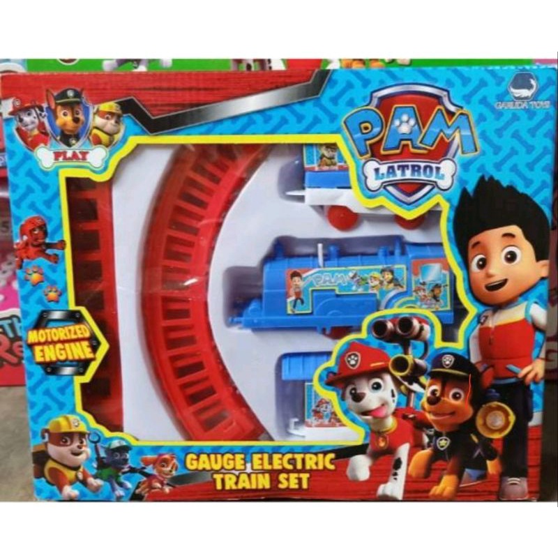 Jual Mainan kereta api karakter PAM patrol gauge electric train set ...