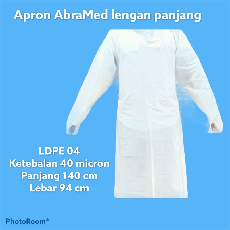 Jual Apron lengan panjang bahan plastik (isi 10 pcs) 1 kg muat 3 pack ...