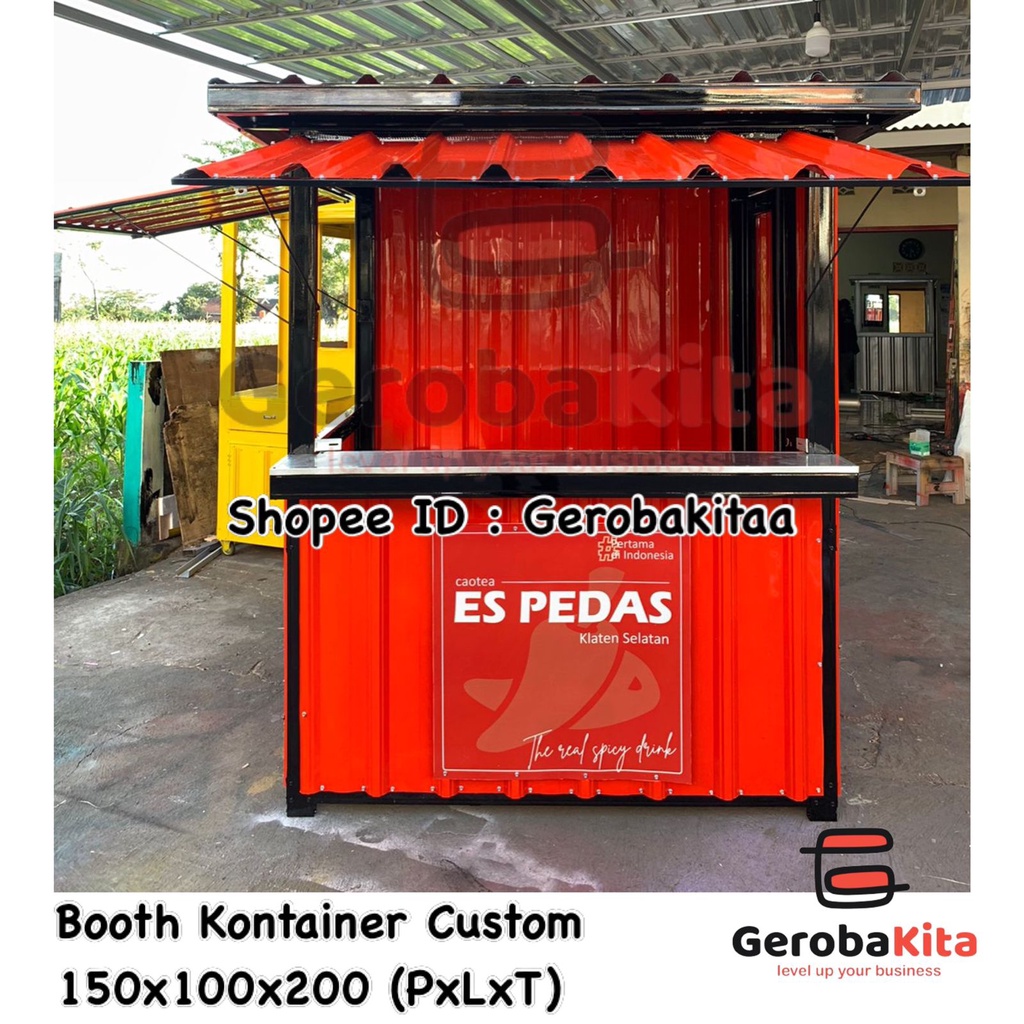 Jual booth container murah/ gerobak kontainer/ booth kontainer dengan ...