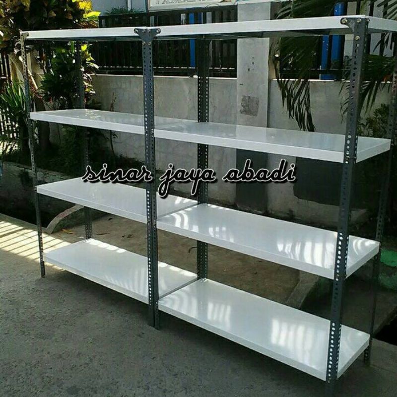 Jual Rak besi 4 susun SERBAGUNA /MULTIFUNGSI / RAK BUKU 100 x 40 x 150 ...