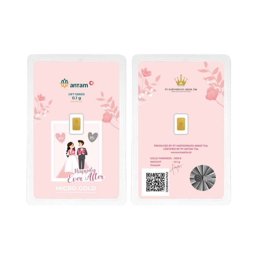 Jual Micro Gold Antam GIFT SERIES Happily Ever After 0.1gr | Shopee ...