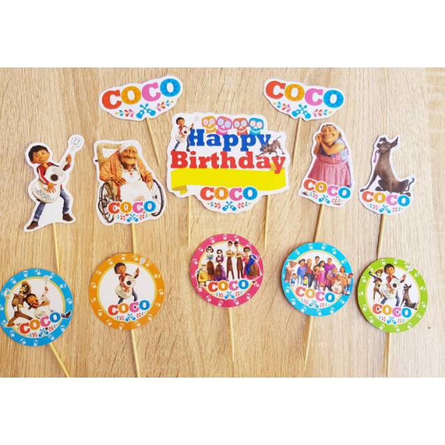 Jual Cake Topper Disney Coco (1set isi 12pcs) | Shopee Indonesia