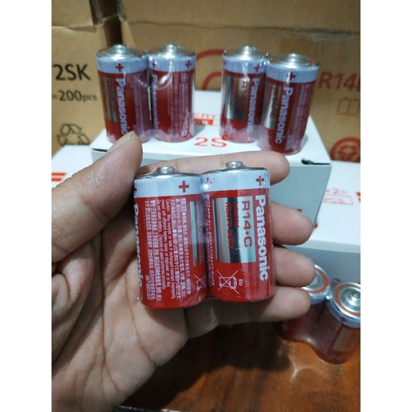 Jual BATERAI PANASONIC Sedang Tipe C - R14 MERAH EXTRA HEAVY DUTY ( isi ...