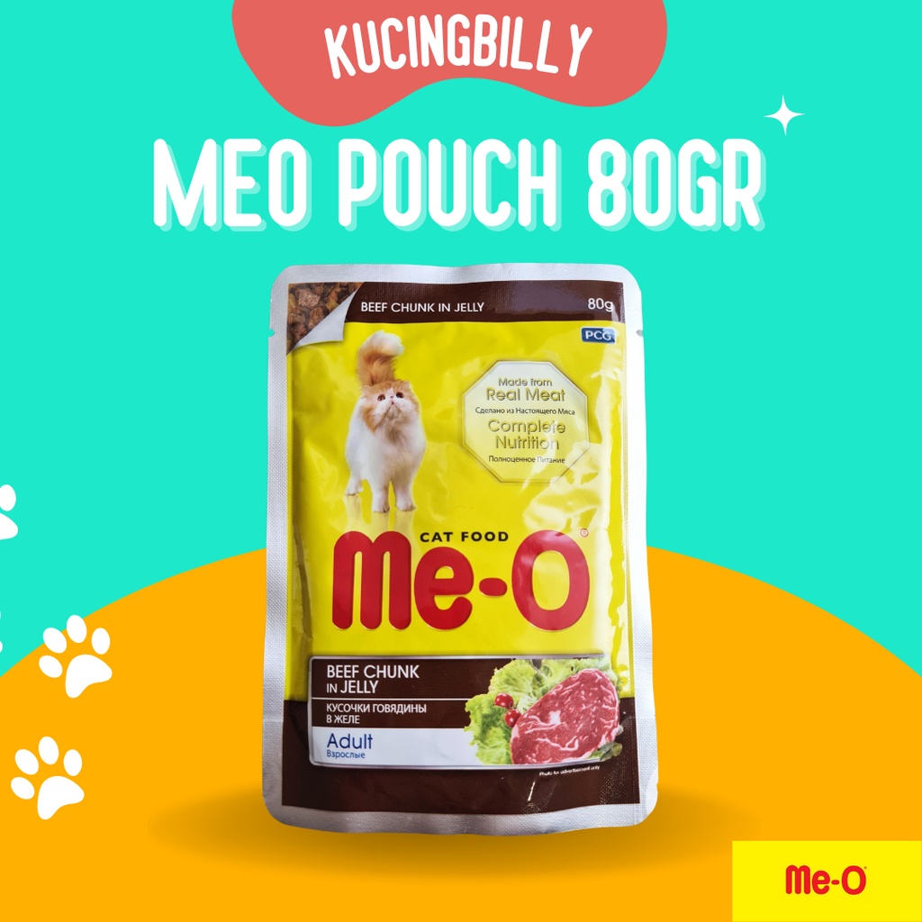 Jual Meo pouch 80gr sachet saset makanan kucing basah me o | Shopee ...