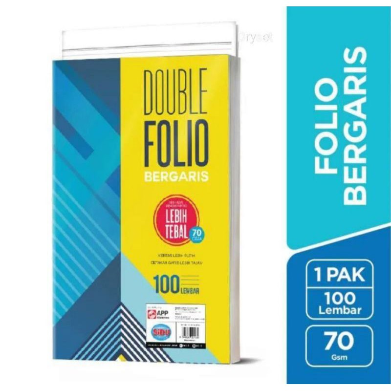 Jual KERTAS DOUBLE POLIO BERGARIS SIDU100 SHEET | Shopee Indonesia