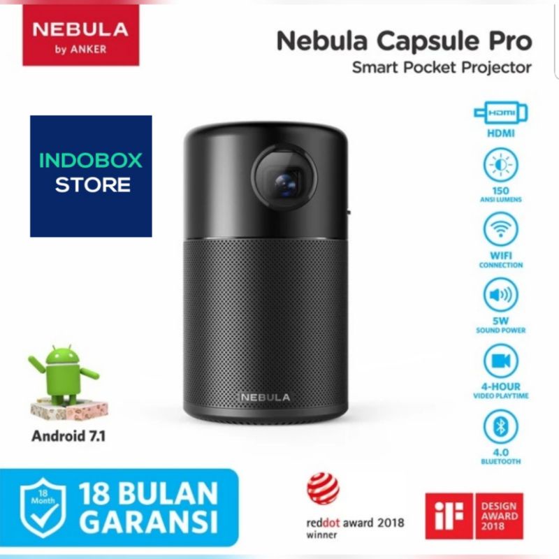 Jual Proyektor Mini Anker Nebula Capsule Pro D4111 | Shopee Indonesia