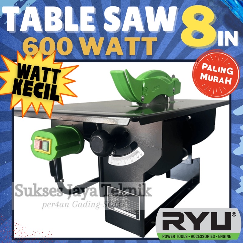 Jual Table saw mesin gergaji meja duduk 8 in 8in Ryu RTS 8 tablesaw ...