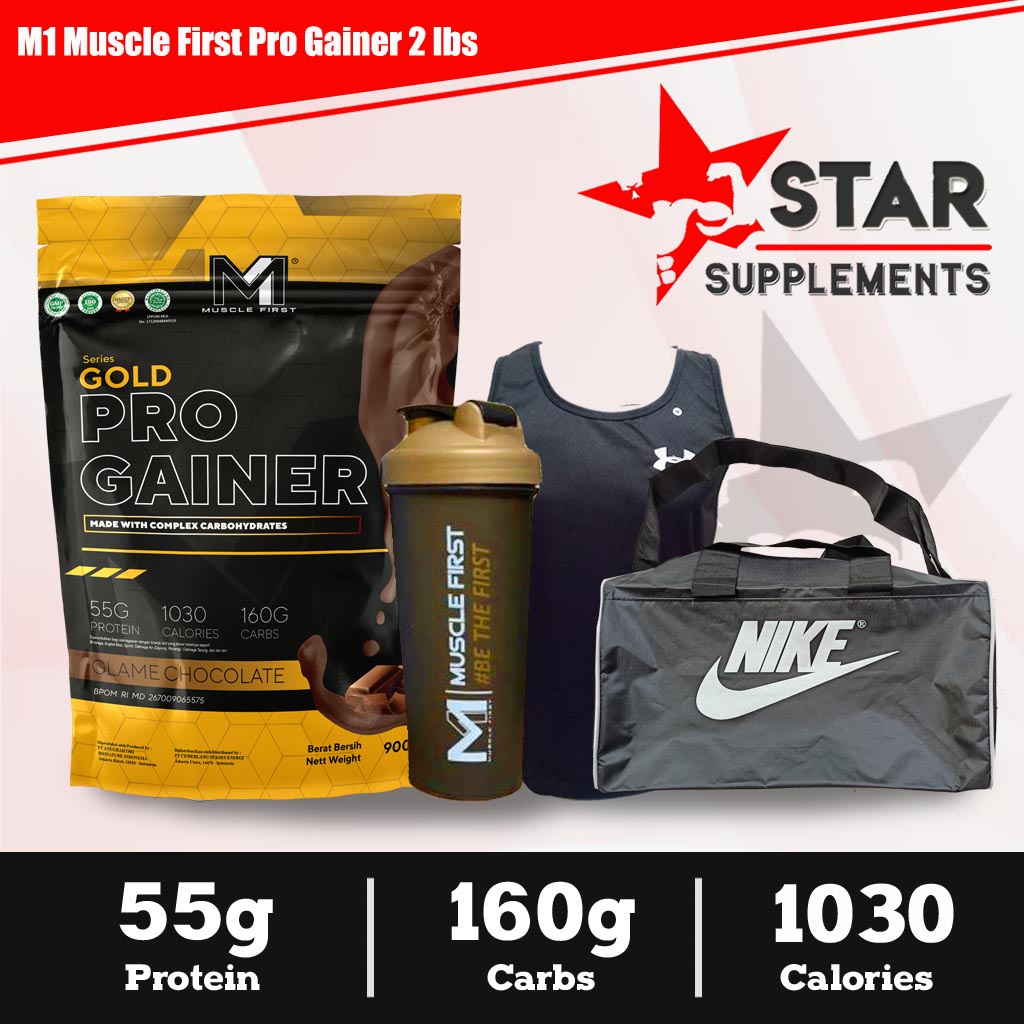 Jual M1 Muscle First Gold Pro Gainer 2 lbs (900gr) / MuscleFirst Weight ...