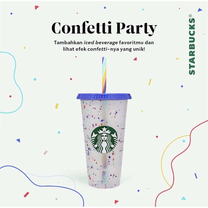 Jual Starbucks Color Change Confetti (changing color) | Shopee Indonesia