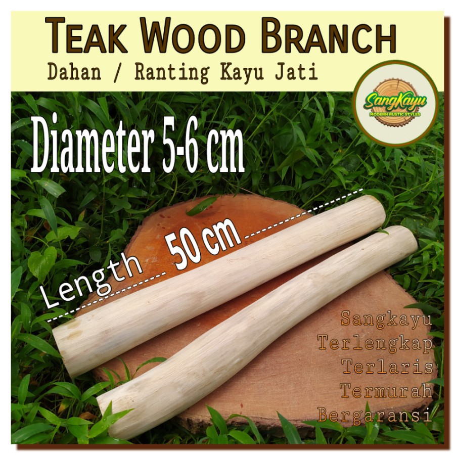 Jual SangKayu Dahan Ranting Kayu Jati 5-6-50 cm Teak Wood Branch ...