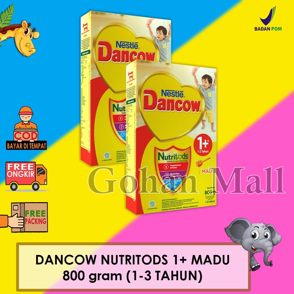 Jual DANCOW 1+ 1 PLUS 1-3 TAHUN 800 gram 800gr MADU HONEY NUTRITODS ...