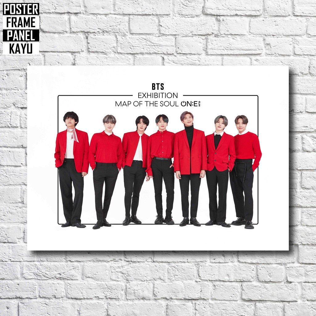 Jual Poster BTS EXHIBITION Map Of The Soul ONE Frame Kayu Solid A4 ...
