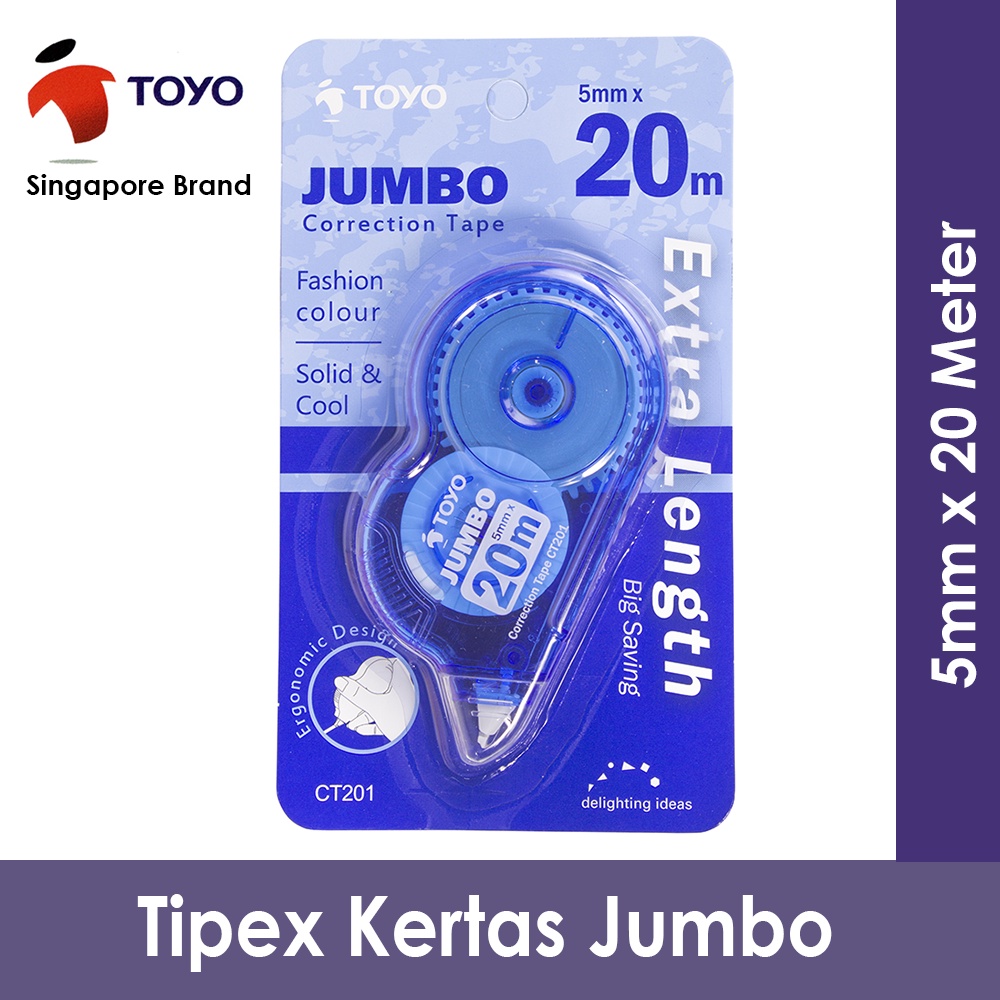 Jual MyHomey TOYO Tipex Kertas / Correction Tape 5mm x 20 Meter CT201 ...