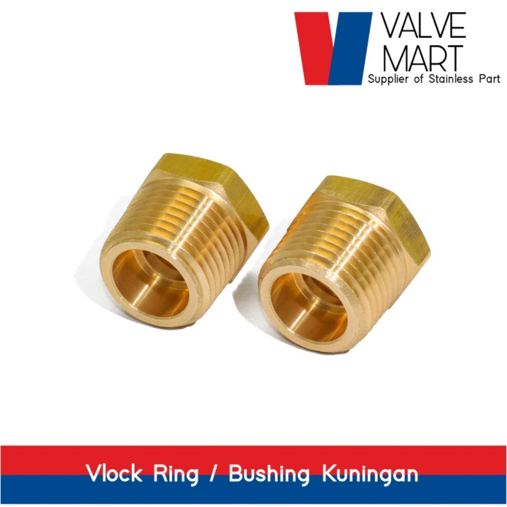 Jual Vlock ring Kuningan / Bushing 1/4"(male) x 1/8"(Female) | Shopee ...