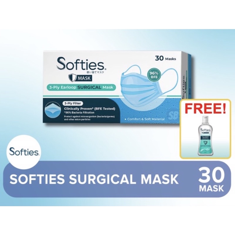 Jual Softies Masker Surgical Earloop Isi 30 pcs | Shopee Indonesia