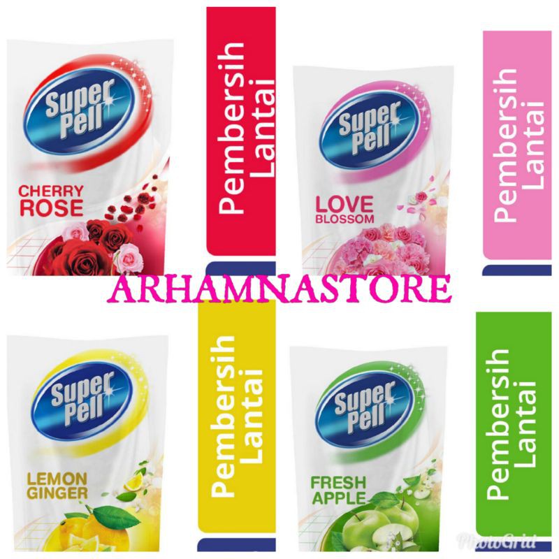 Jual SUPERPELL Pembersih Lantai LoveBlossom/ApelHijau/CherryRosse Pouch ...