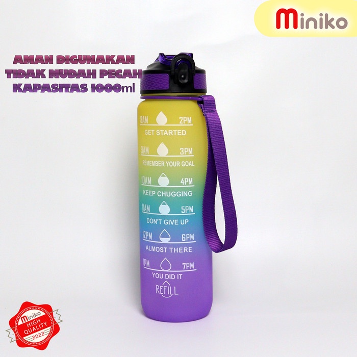 Jual Botol Minum Motivasi 1Liter - Tumblr Jumbo Viral - Botol Minum Viral - Botol Ungu 1L ...