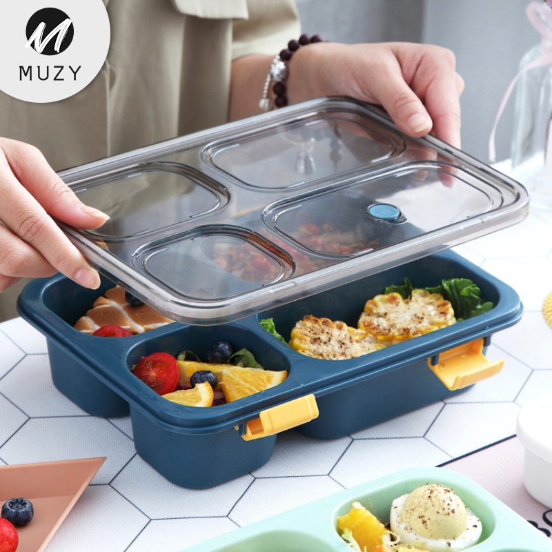 Jual Muzy Kotak Makan Tempat Bekal Makan Siang Bento Lunch Box Kotak Makan Plastik Food Grade ...
