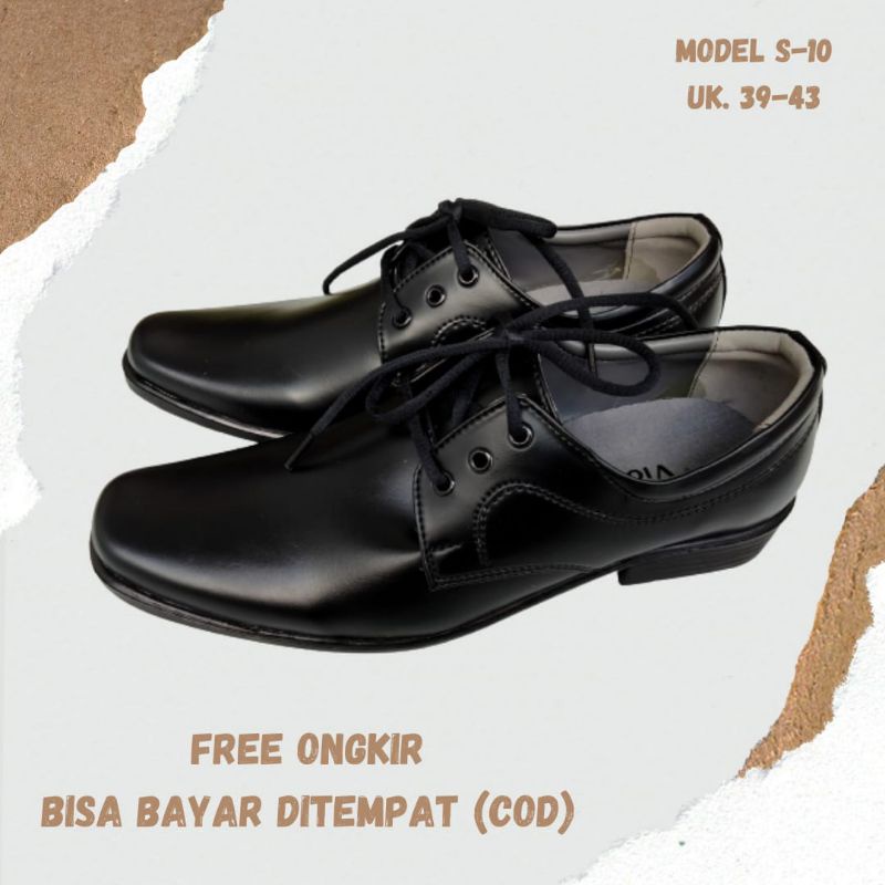 Jual Sepatu Pantofel Hitam Tali Pria Sepatu Viosmen CLASSIC S-10 size ...