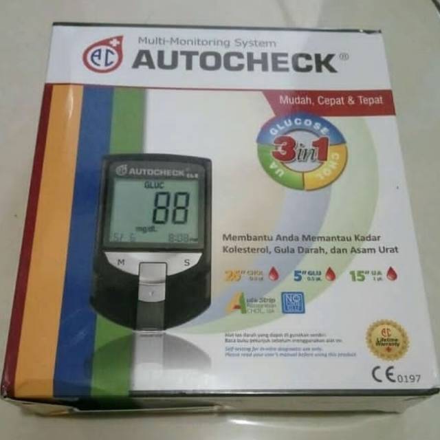 Jual Alat Multicheck 3 IN 1 AUTOCHECK Pemeriksaan Glu/Chole/Au | Shopee ...