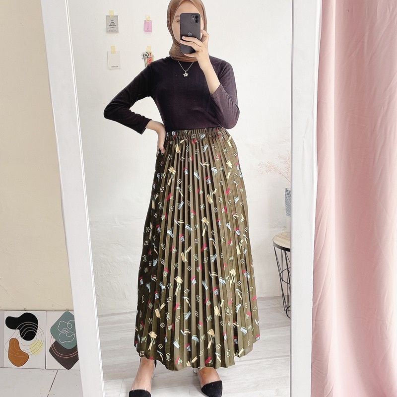 Jual JNW-ROK PLISKET MOTIP KEMBANG ABSTRAK DAISY/DAILY/YEJIN/MOTIP ...