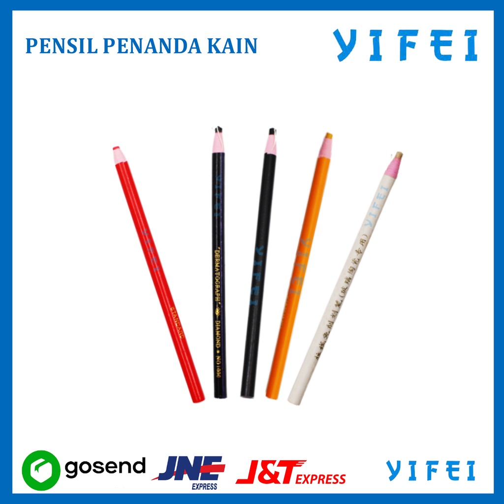 Jual PENSIL PENANDA KAIN/ WATER ERASABLE PENCIL YIFEI - Merah | Shopee ...