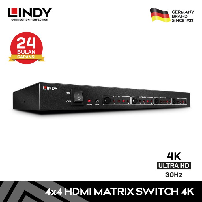 Jual LINDY 4x4 Multi Screen HDMI Matrix Switch 4K 60 UHD Video Wall Display | Shopee Indonesia