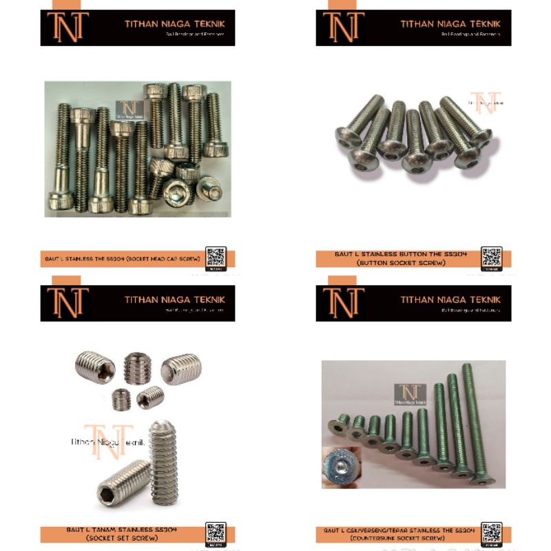 Jual M12x35 drat 1.75 Baut L stainless SS304 tipe L button / L screw ...