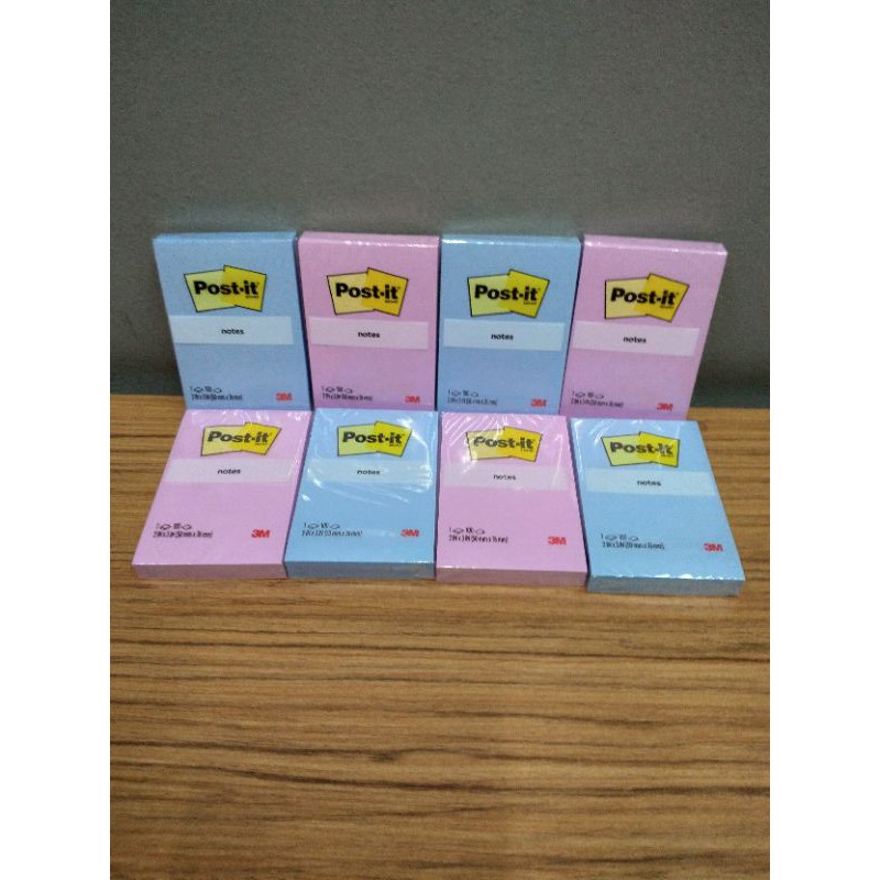 Jual 3M post it sticky note 656 (cloud blue / millenial pink) 2inch x ...