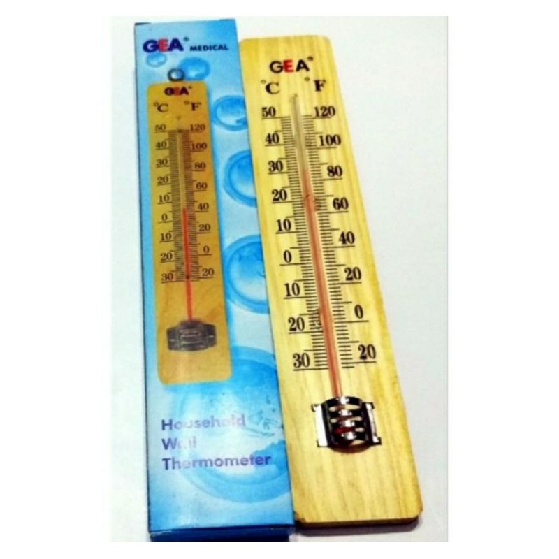 Jual Thermometer kayu Gea Thermometer Ruang /Thermometer dinding kayu ...