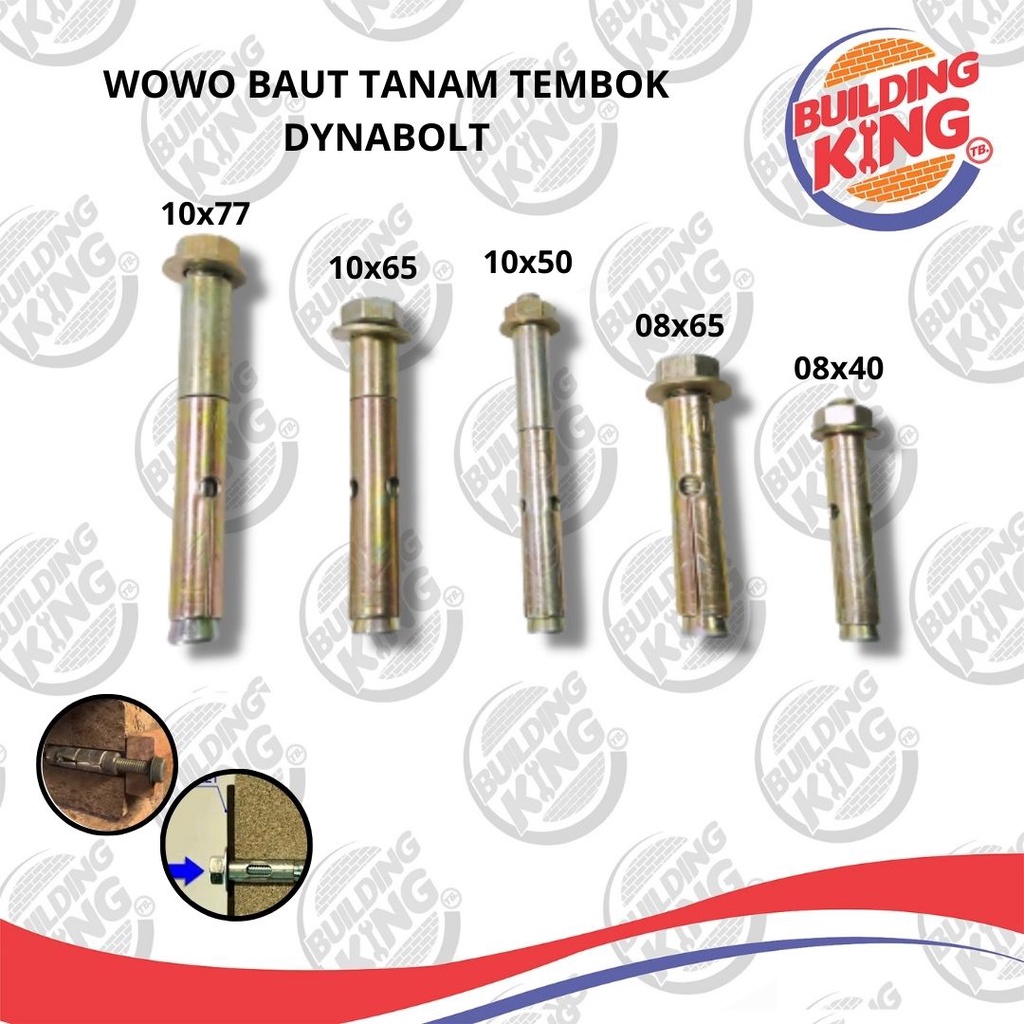 Jual Dynabolt M8 M10 WOWO Semua Ukuran 8x40 8x65 10x50 10x65 10x77 ...