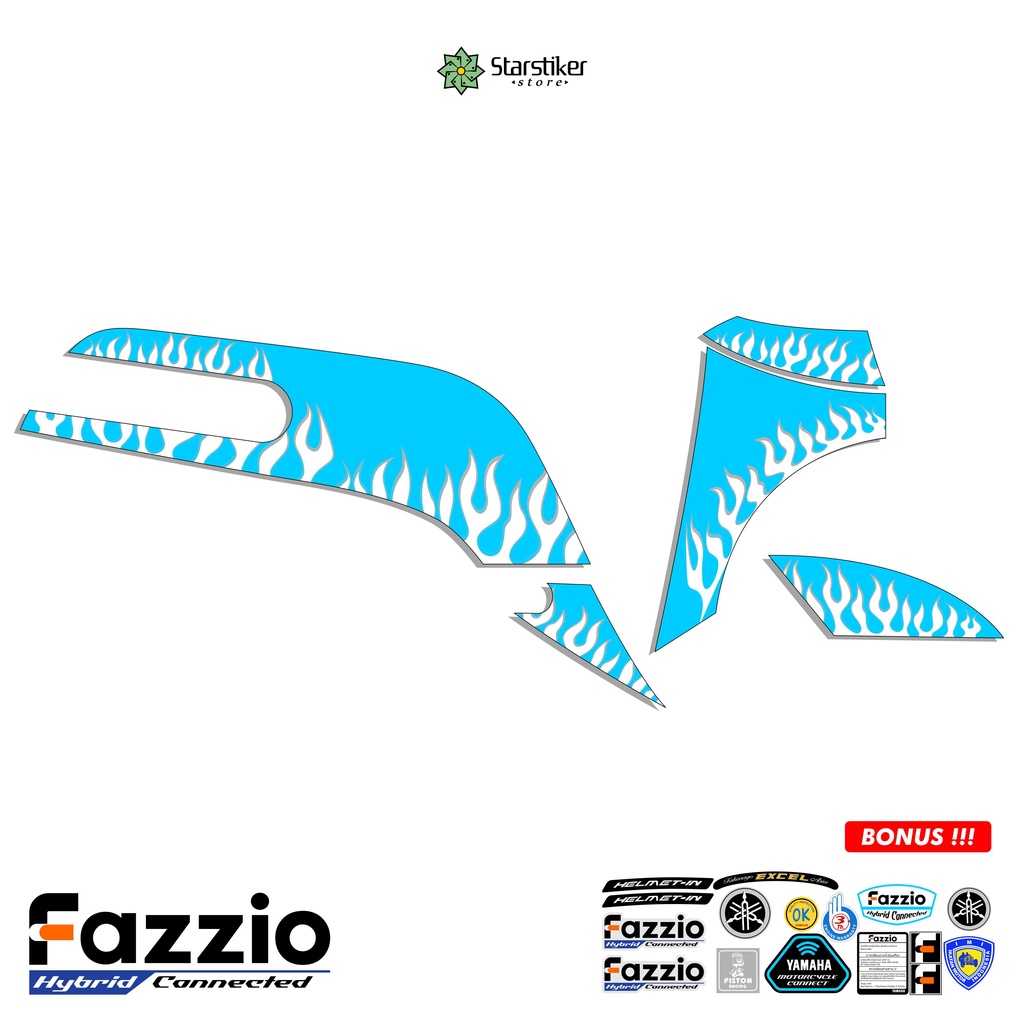 Jual STRIPING / STICKER FAZZIO / API SIMPLE / FLAME / STIKER / STOCK ...