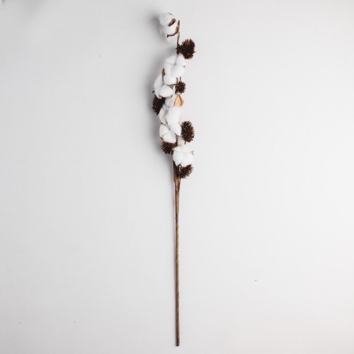 Jual White Cotton Plant - Six Blossoms Bouquet / Bunga Plastik Dekorasi ...