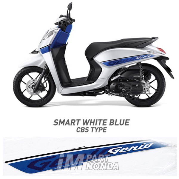 Jual Stiker Genio 2018 Putih Biru Smart White Blue CBS Type | Shopee Indonesia