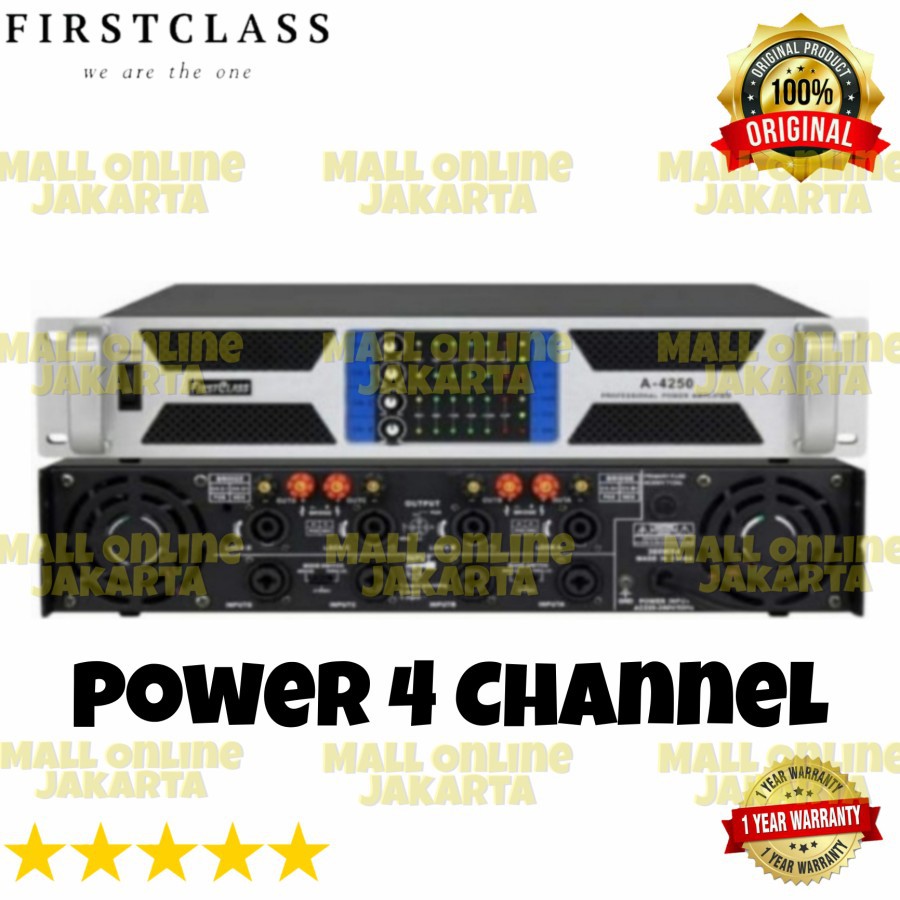 Jual Power Ampli 4 Channel FIRSTCLASS A4250 Original 4 Chanel A 4250 | Shopee Indonesia