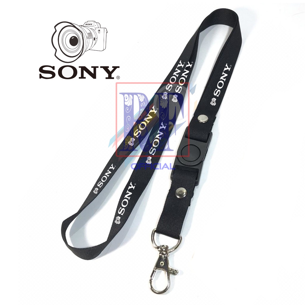 Jual Tali Lanyard SONY CAMERA DSLR FOTOGRAFER LANYARD distro GANTUNGAN ...