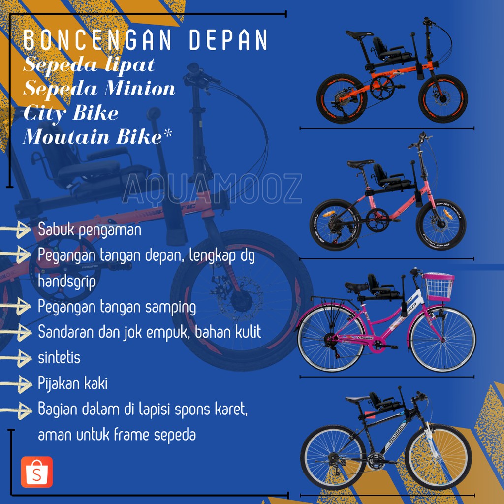 Jual Kursi boncengan Sepeda boncengan sepeda lipat jok sandaran ...